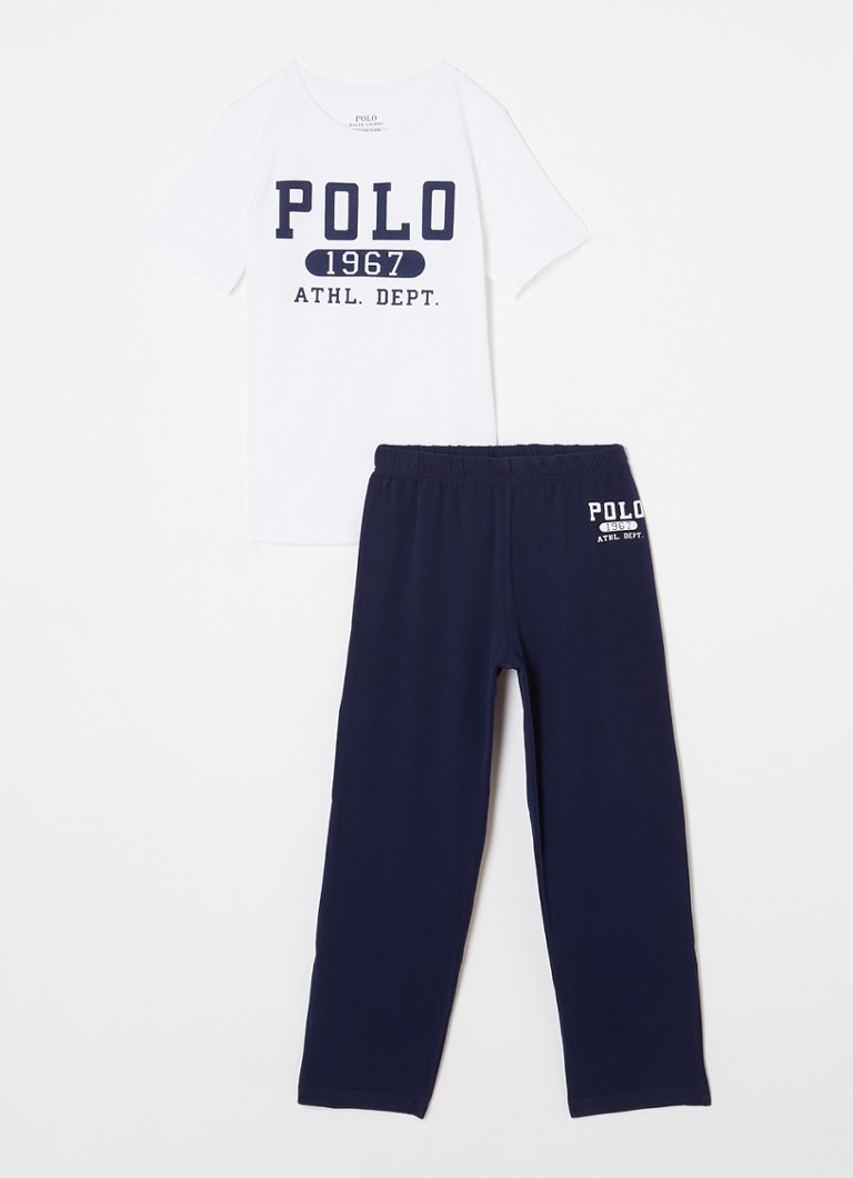 Ralph Lauren Pyjamaset met logoprint • Donkerblauw • de Bijenkorf