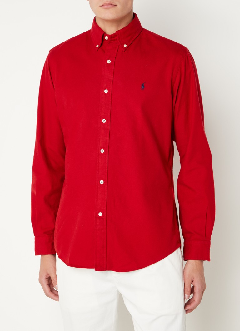 Ralph Lauren Regular fit overhemd met button down-kraag • Madison Red ...