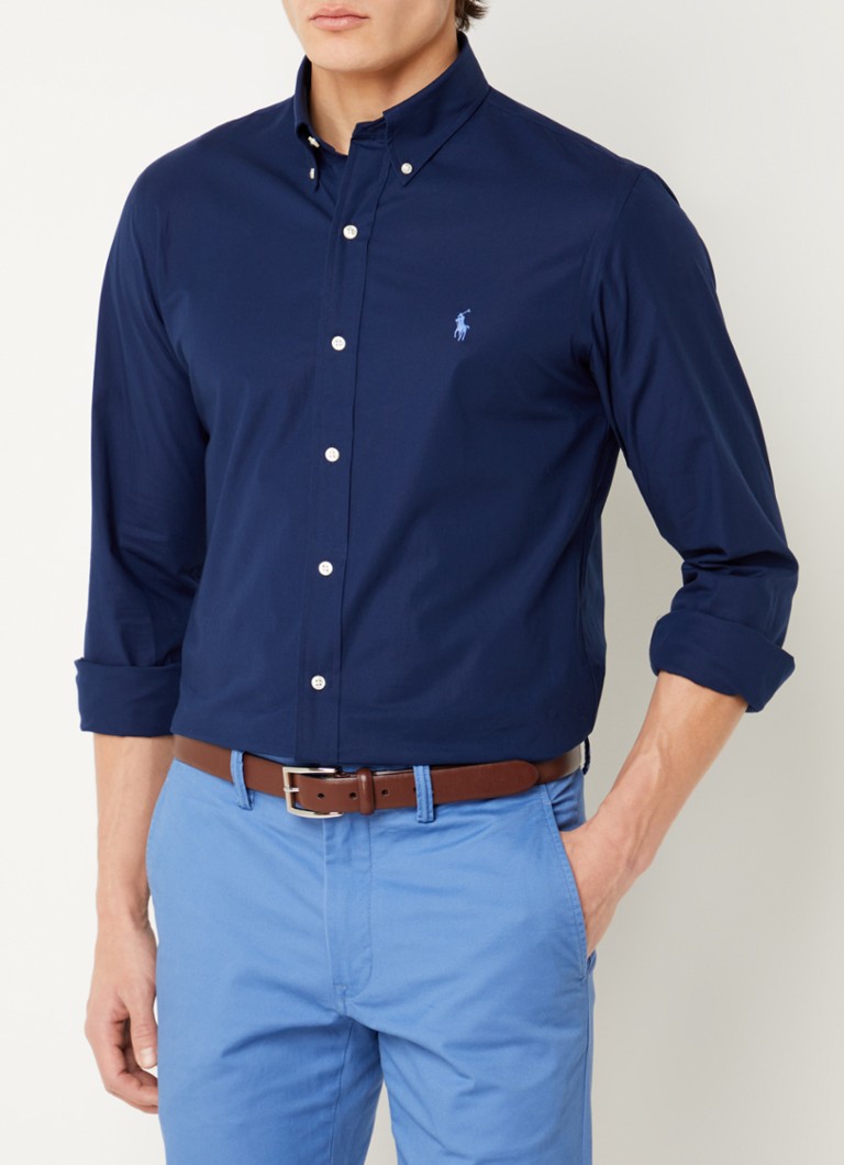 Ralph Lauren Regular fit overhemd met streepprint • Newport Navy ...