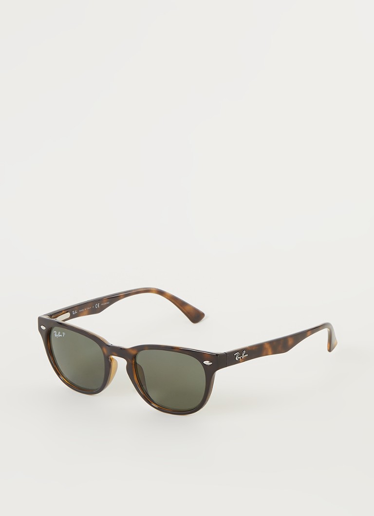 Ray-Ban Wayfarer zonnebril gepolariseerd RB4140 • Donkerbruin • de ...