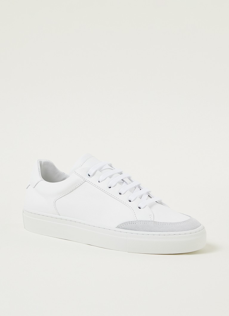 Reiss Ashley sneaker van leer met suède details • Wit • de Bijenkorf