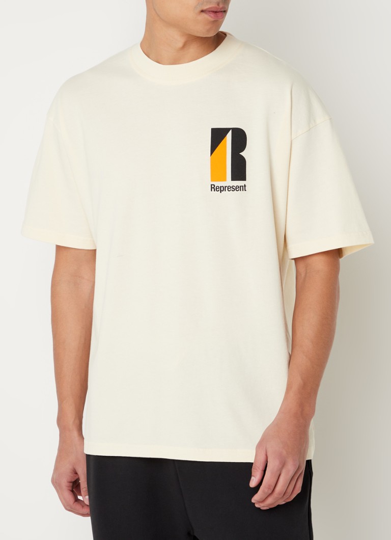 Represent Decade of speed oversized fit T-shirt met logo- en backprint ...