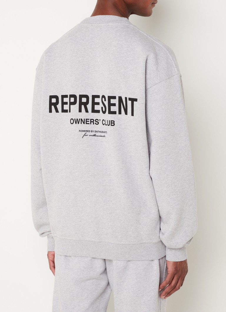 Represent Owners Club sweater met logo • Grijs • de Bijenkorf