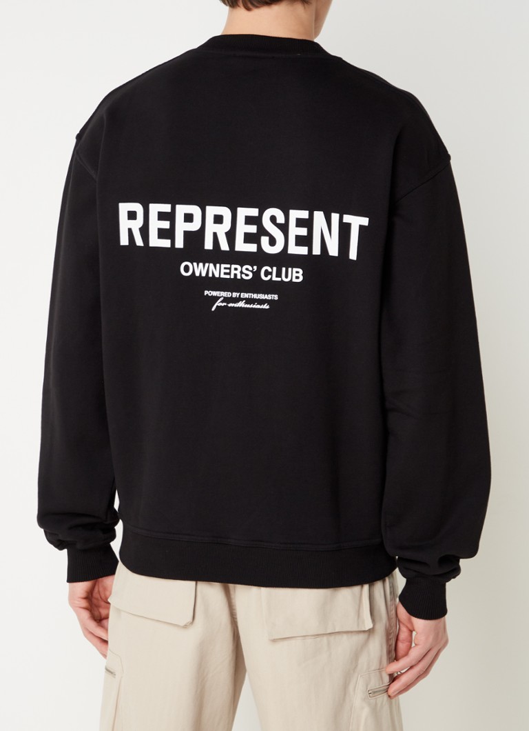 Represent Sweater met logo- en backprint • Zwart • de Bijenkorf