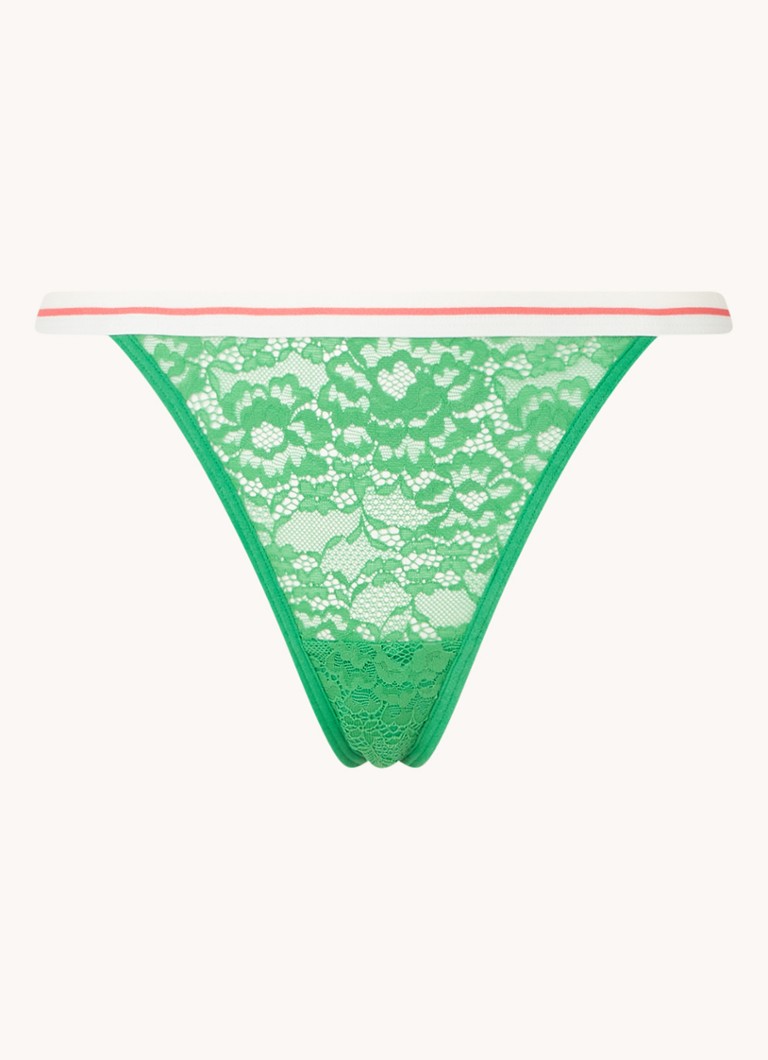 Sam Friday Becky string van kant • Felgroen • de Bijenkorf