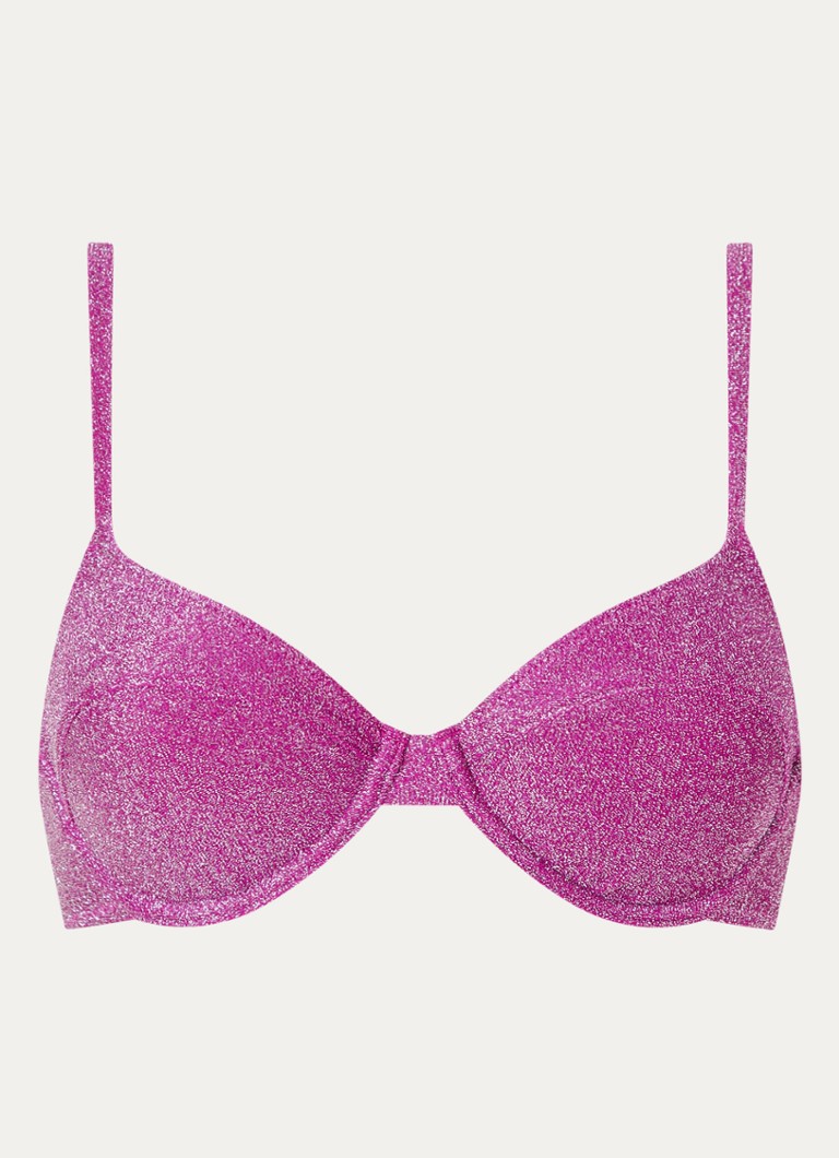 Sam Friday Shell balconette bikinitop met lurex • Paars • de Bijenkorf