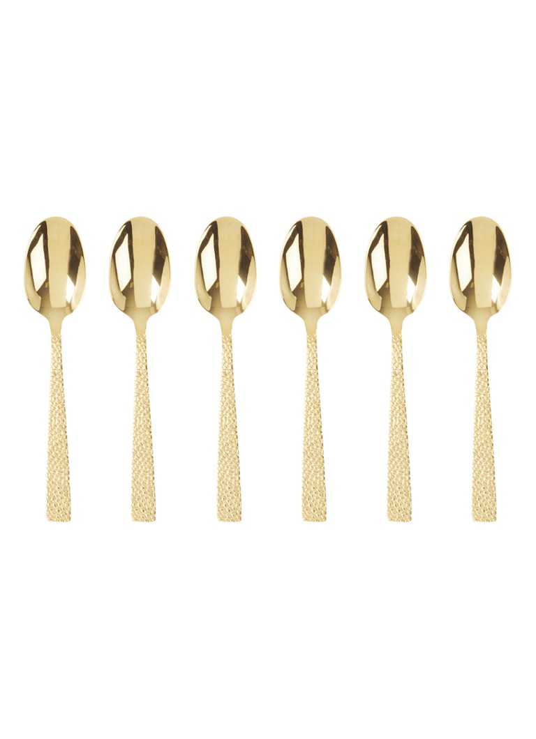 Sambonet Siena theelepel set van 6 • Goud • de Bijenkorf
