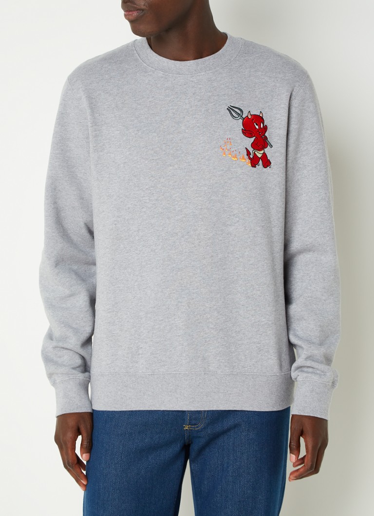 Sandro Sweater met front- en backprint • Grijs • de Bijenkorf