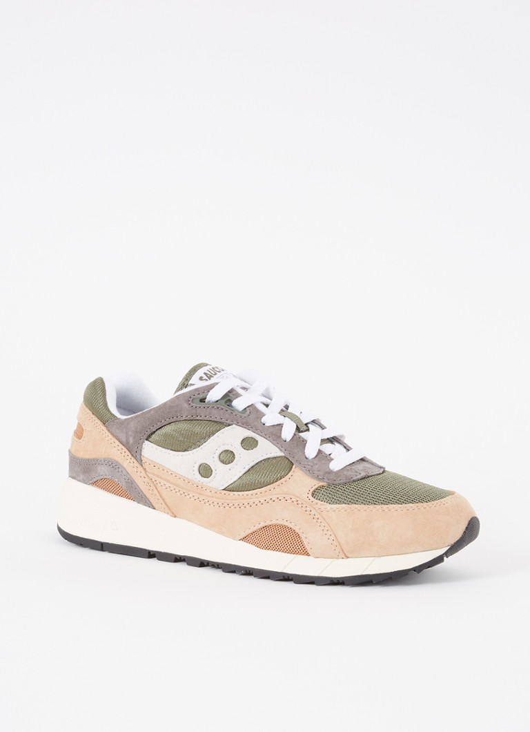 Saucony Shadow 6000 sneaker van mesh met suède details • Groen • de ...