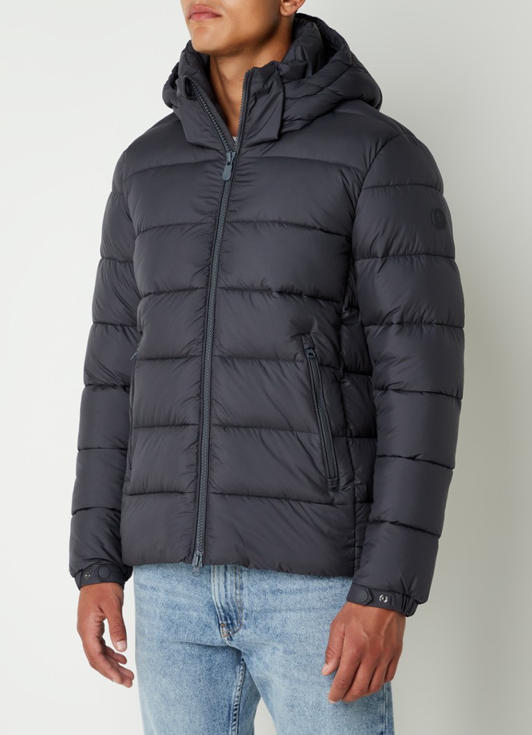 Save the Duck Boris puffer jack met capuchon en ritszakken • Antraciet ...