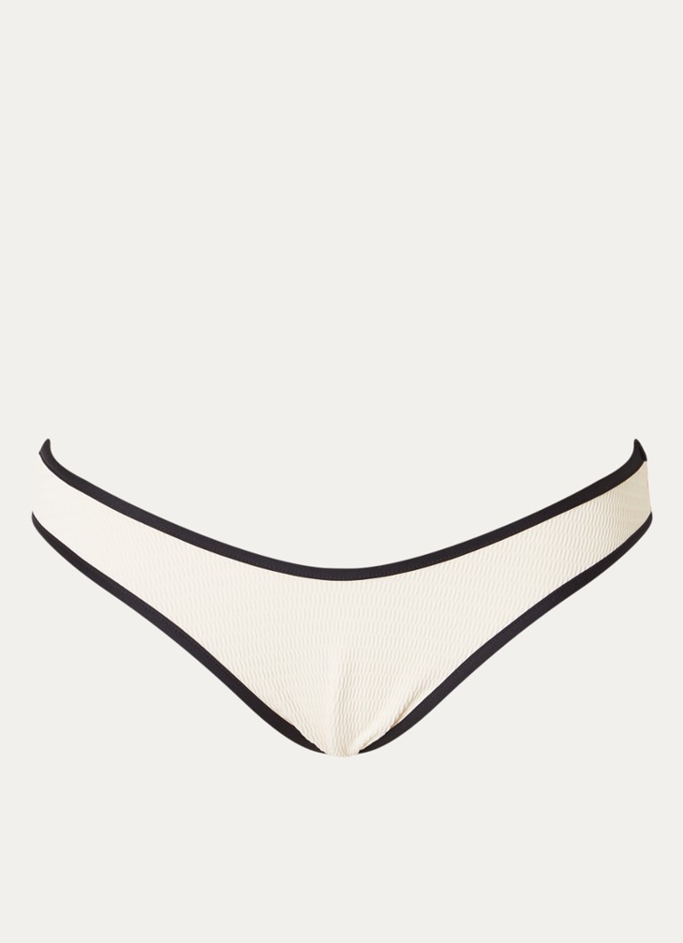 Seafolly Beach Bound Brazilian Bikinislip Met Structuur • Gebroken Wit