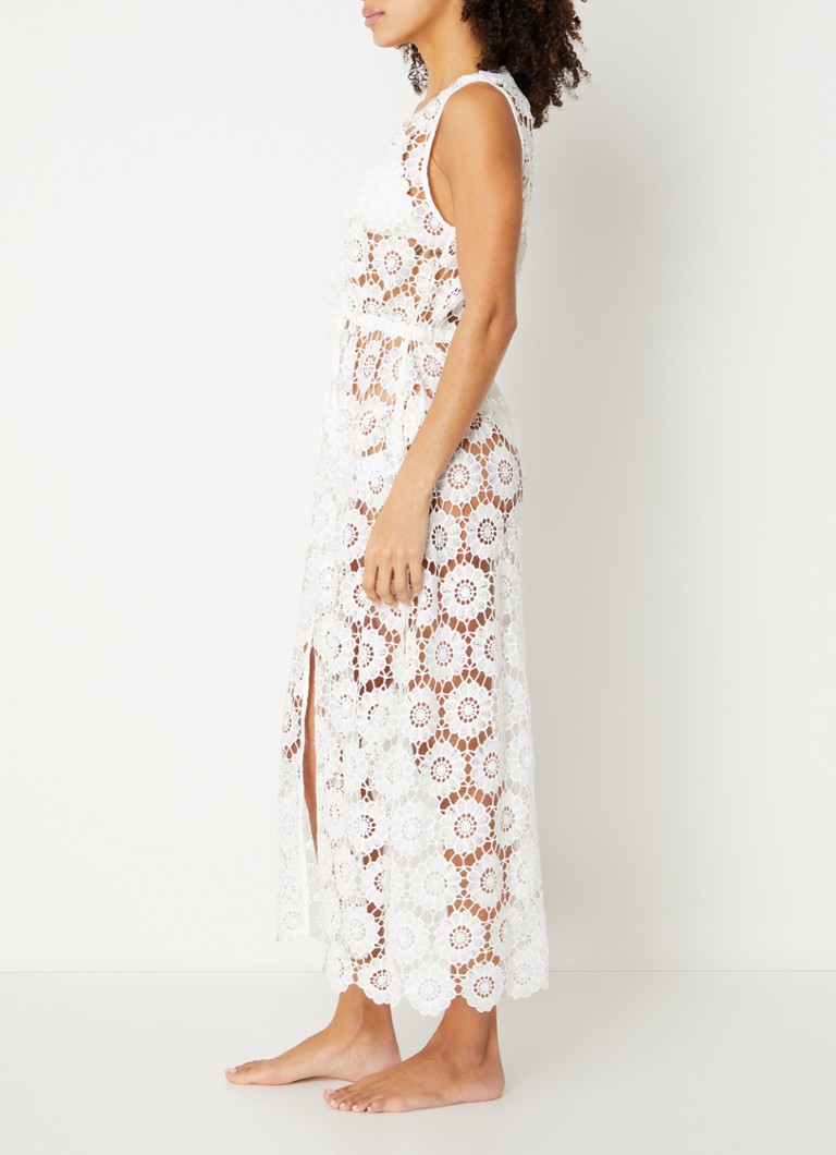 Seafolly Midi strandjurk met opengewerkt dessin • Wit • de Bijenkorf