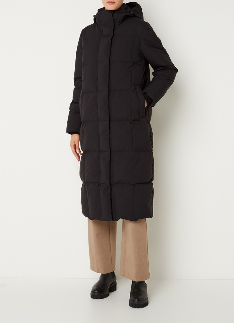 Selected Femme Nita gewatteerde jas met donsvulling en afneembare capuchon • Zwart • de Bijenkorf