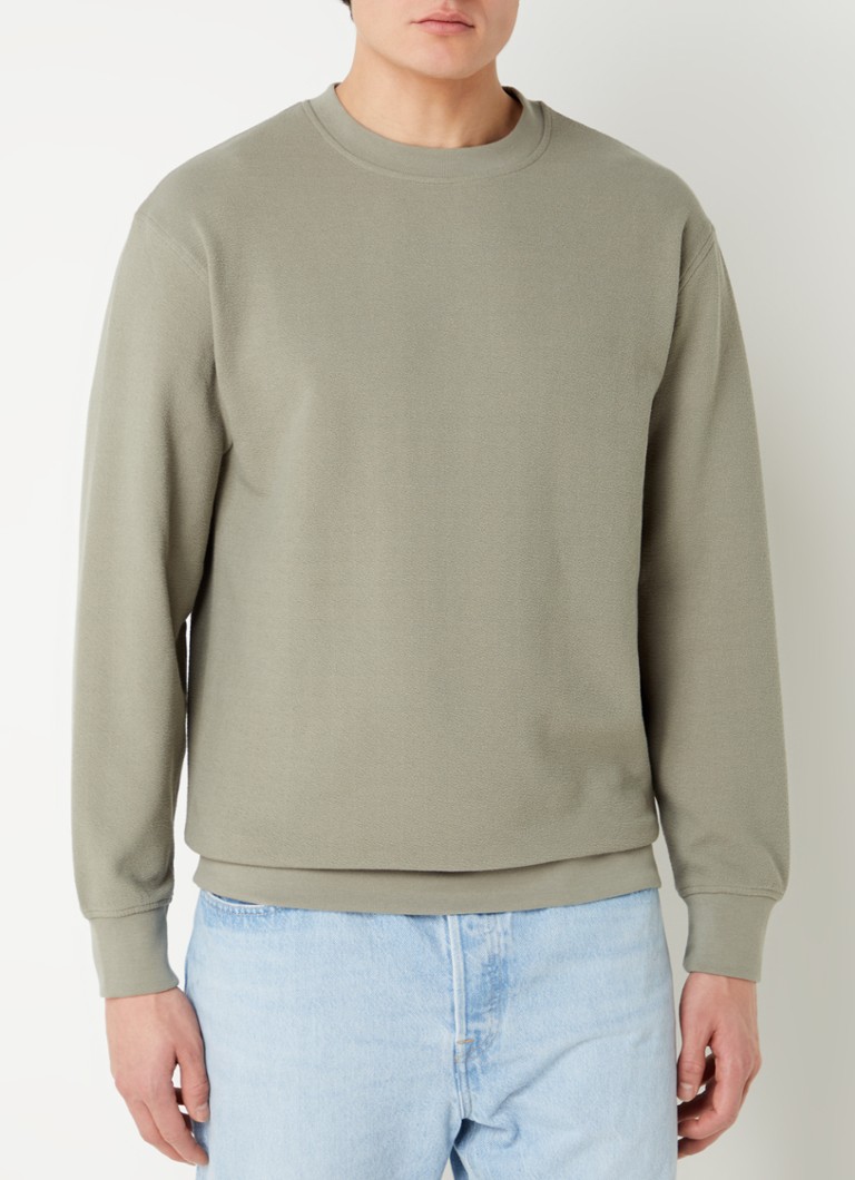 Selected Homme Adam sweater met ronde hals • Olijfgroen • de Bijenkorf