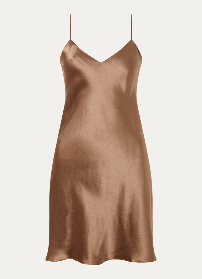 Simone Pérèle Dream slipdress van zijde • Bruin • de Bijenkorf