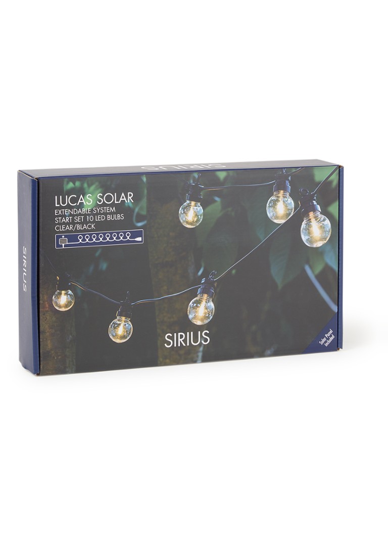 Sirius Sirius Lucas Solar Clear lichtsnoer startset 3 meter • Zwart ...