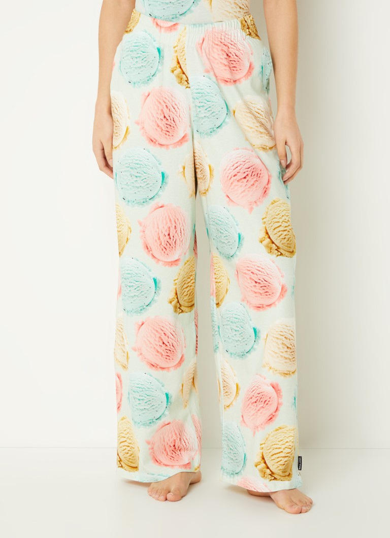 Snurk Gelato pyjamabroek van biologisch katoen met print • Mint • de ...