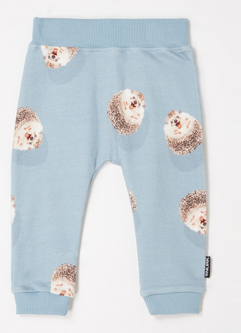 Snurk Hedgy pyjamabroek van biologisch katoen met print • Lichtblauw ...