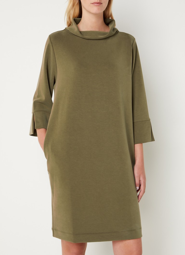 someday. Qaja mini trui-jurk met col • Mosgroen • de Bijenkorf