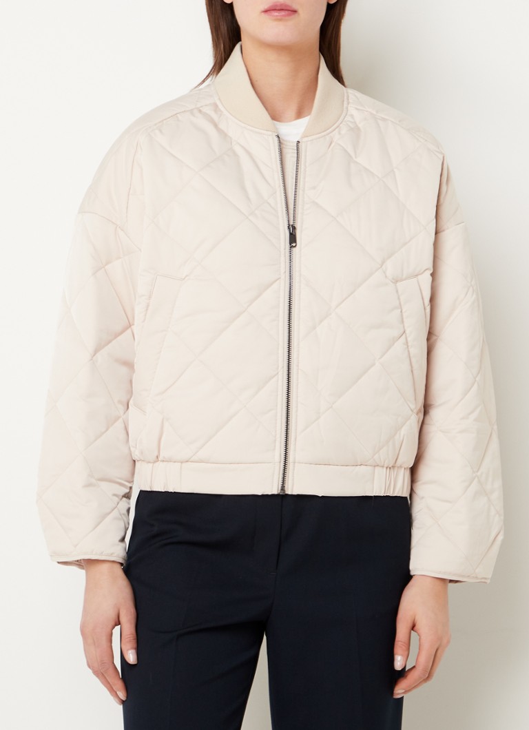 someday. Veru gewatteerd bomberjack met quilt patroon • Donkerbeige ...