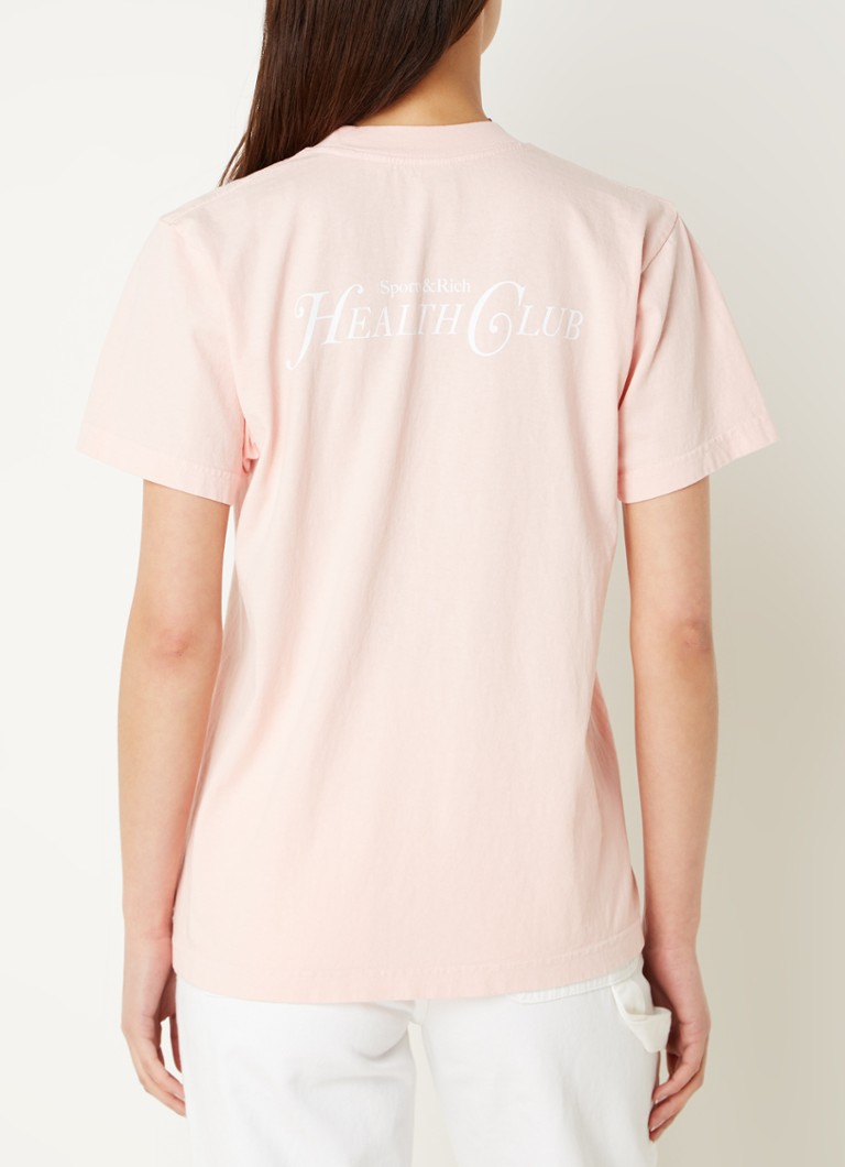 Sporty & Rich Rizzoli T-shirt met front- en backprint • Roze • de Bijenkorf
