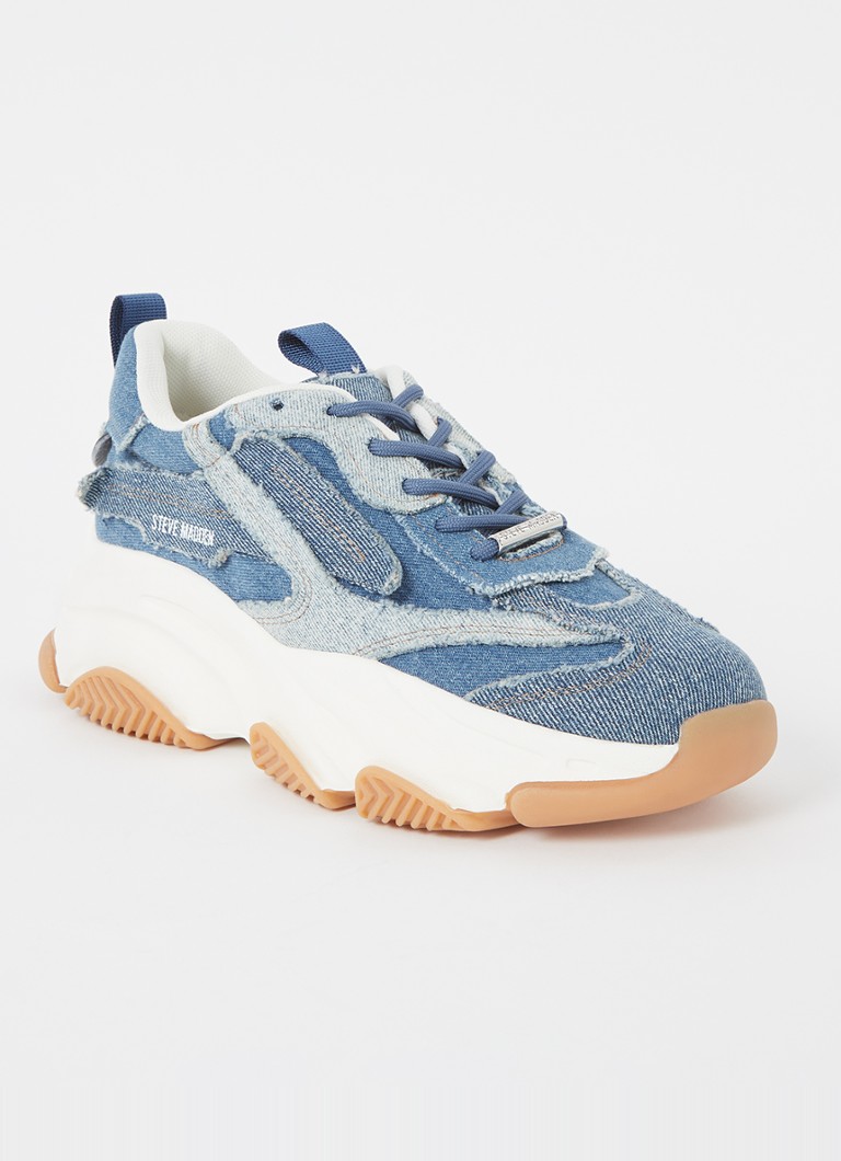 Steve Madden Possession-E sneaker met mesh details • Blauw • de Bijenkorf