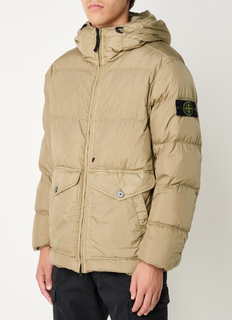 Stone Island 40723 puffer jack met donsvulling en klepzakken ...