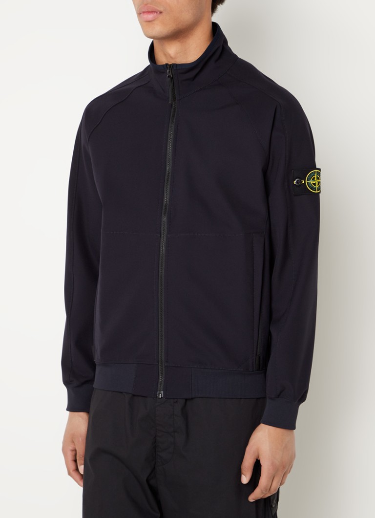 Stone Island 60753 Softshell jack met ritszakken en logopatch • Blauw ...