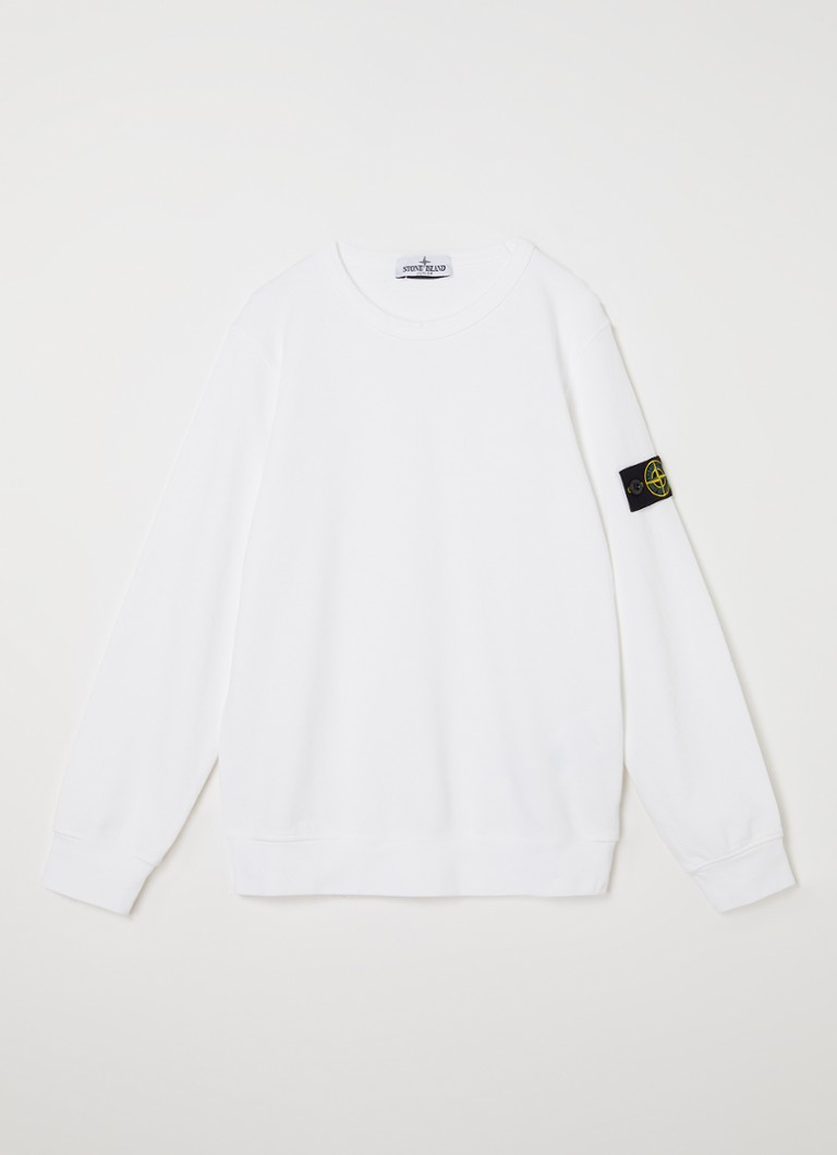 Stone Island 61340 sweater met logo • Wit • de Bijenkorf