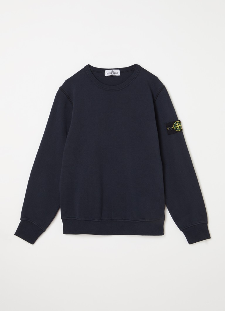Stone Island 61340 sweater met logo • Donkerblauw • de Bijenkorf