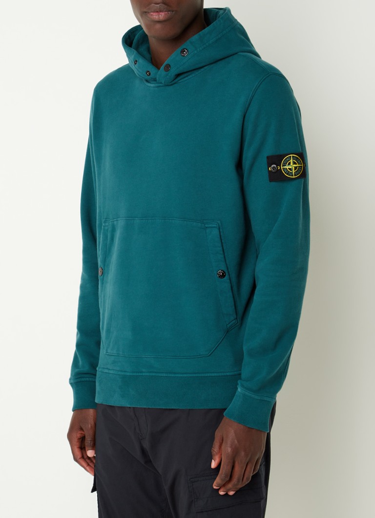 Stone Island 61720 Hoodie met logo • Donkergroen • de Bijenkorf