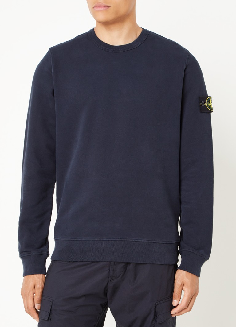 Stone Island 62420 sweater met logo • Donkerblauw • de Bijenkorf