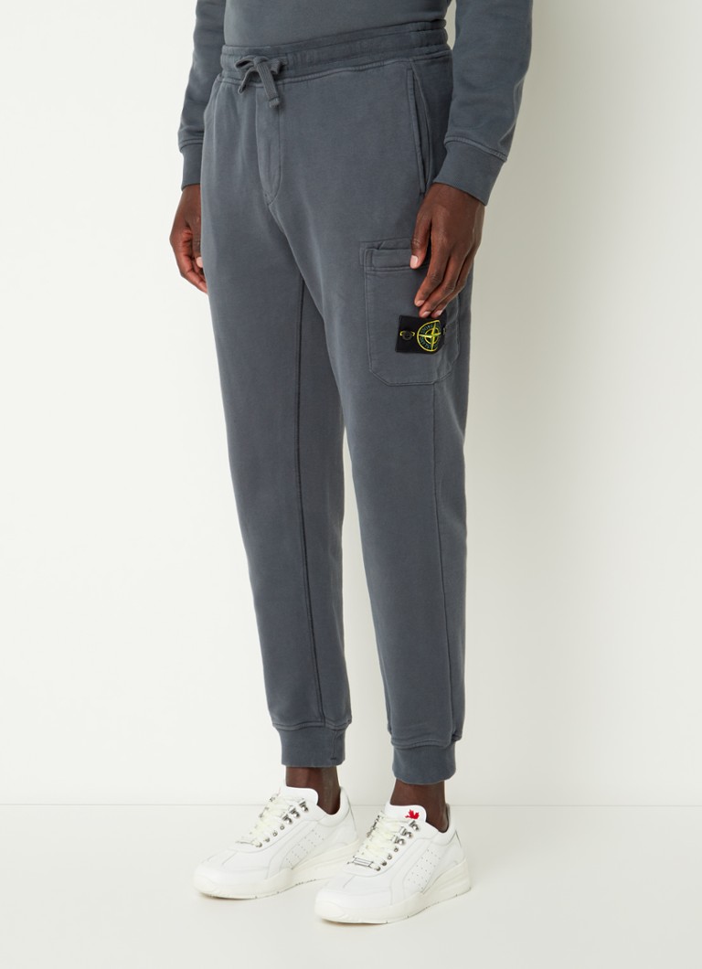 Stone Island 62620 Tapered fit joggingbroek met steekzakken en logo ...