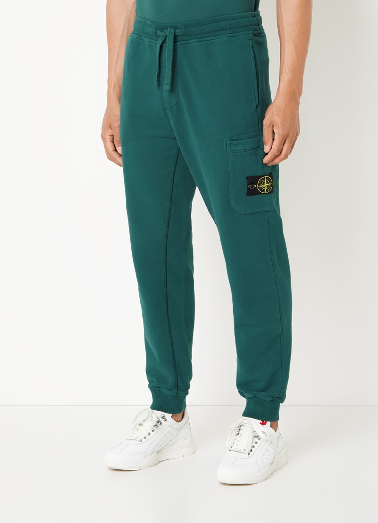 Stone Island 62620 Tapered fit joggingbroek met steekzakken en logo ...