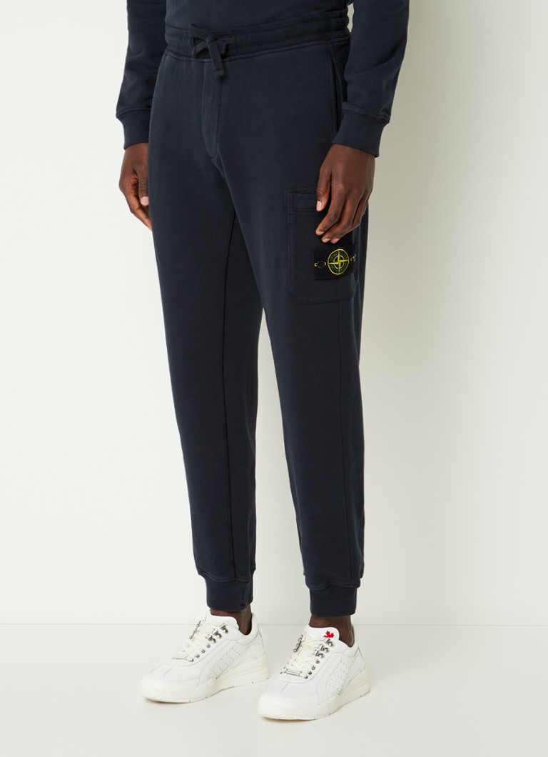Stone Island 62620 Tapered fit joggingbroek met steekzakken en logo ...