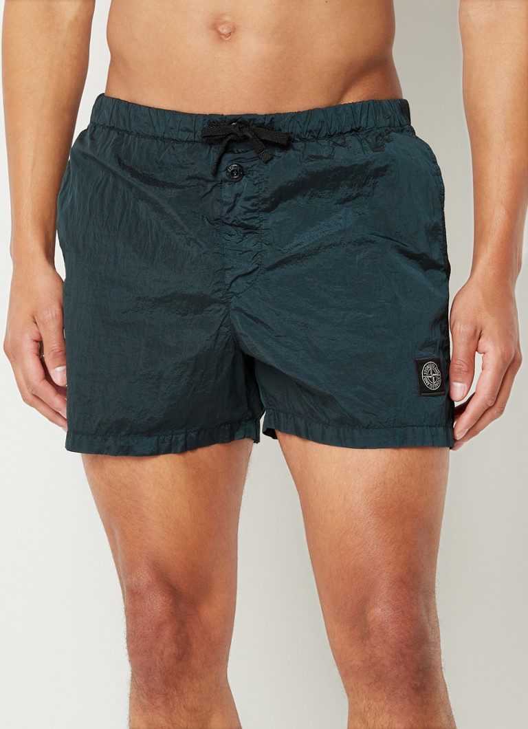 Stone Island B0643 Zwemshorts met steekzakken en logo • Groen • de Bijenkorf