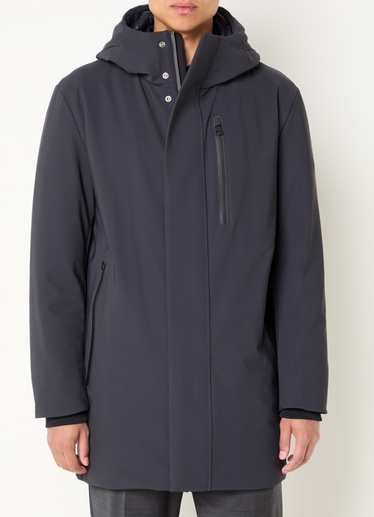 Strellson Flex Cross parka met waterafstotende coating • Donkerblauw ...