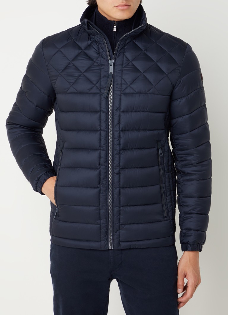 Strellson S.C. Clason gewatteerde jas met logo • Blauw • de Bijenkorf
