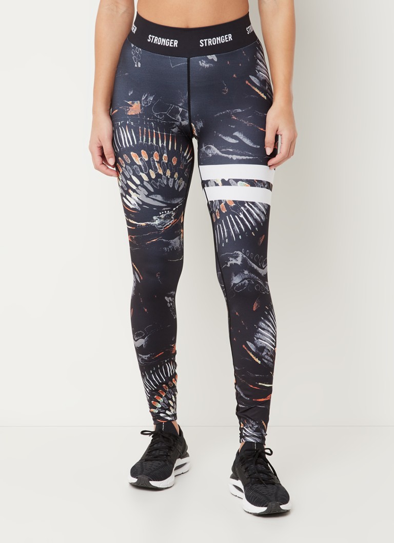 STRONGER Voodoo high waist trainingslegging met print • Donkerblauw ...