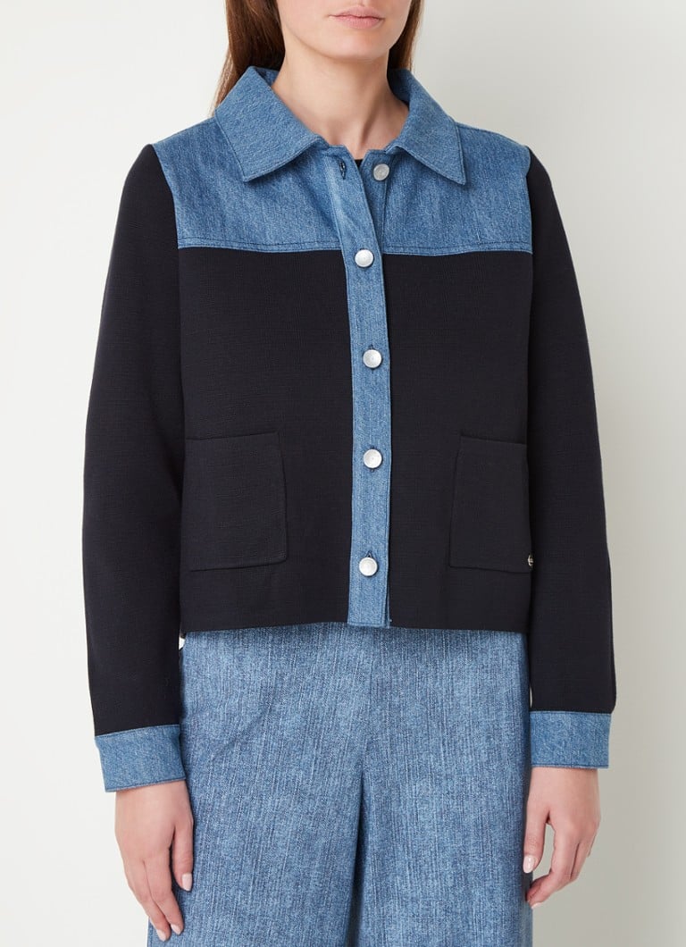 Studio Anneloes Felicia jack van travelstof met details van denim • Blauw • de Bijenkorf