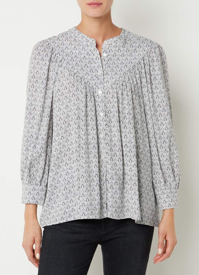 Studio Anneloes Maya Shell blouse met print • Gebroken wit • de Bijenkorf