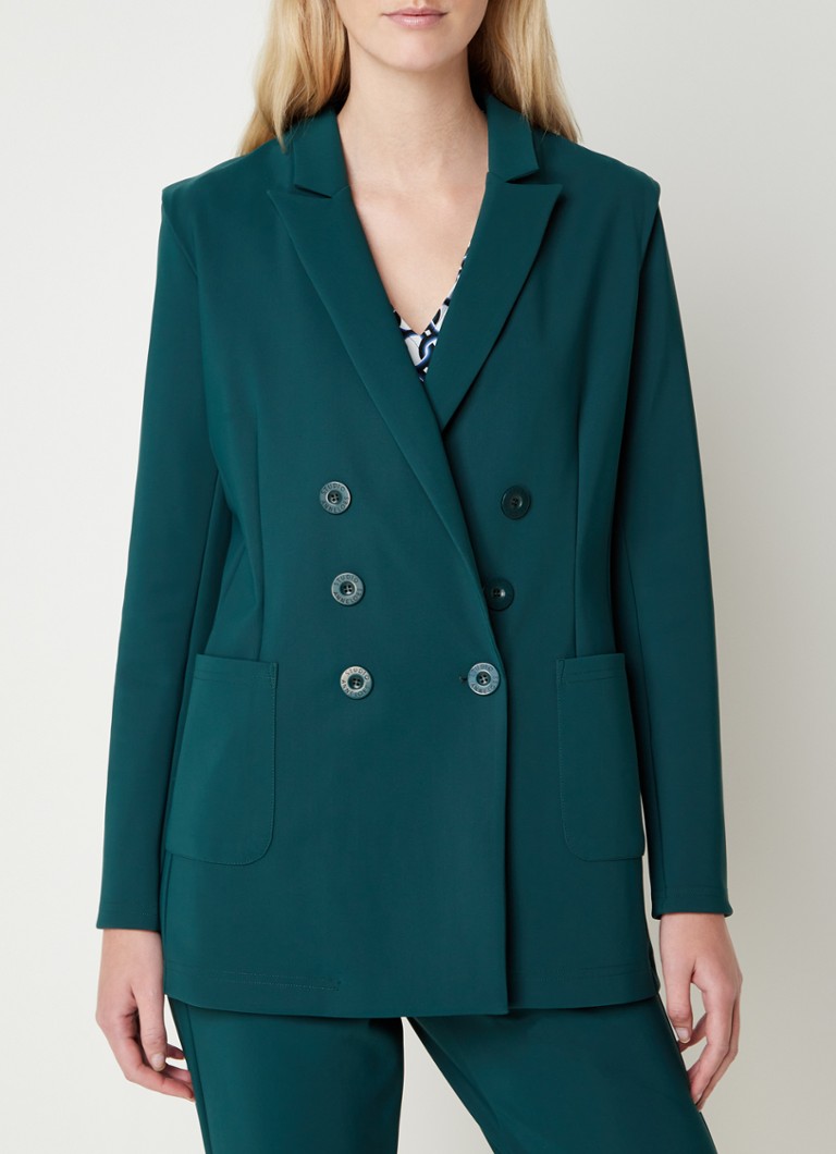Studio Anneloes Milano double-breasted blazer van travelstof ...