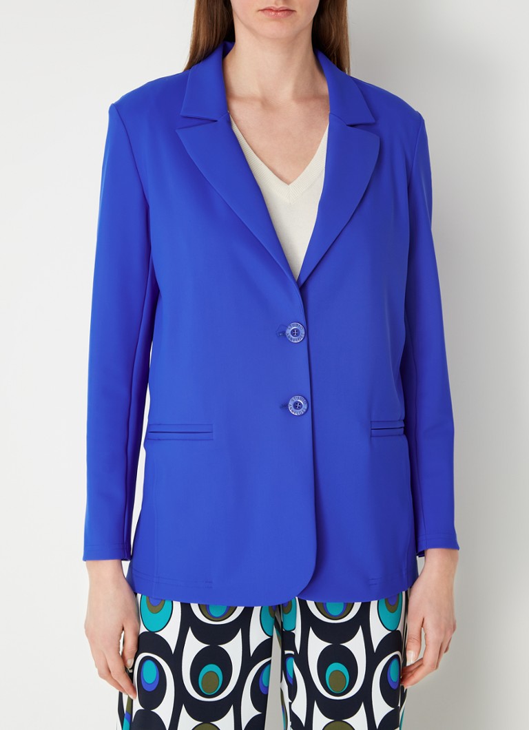 Studio Anneloes Sofia Bonded blazer van travelstof • Kobaltblauw • de ...