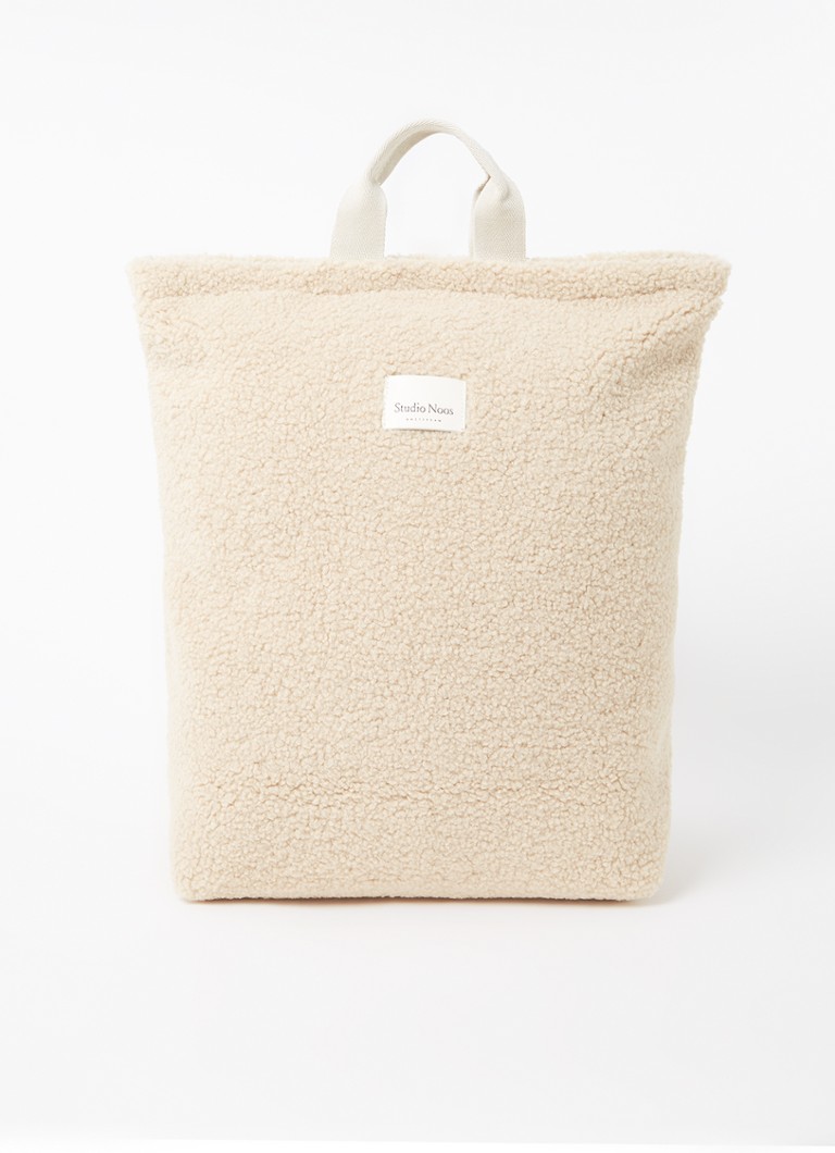 Studio Noos Rugzak van teddy verstelbare schouderriem • Beige • de ...