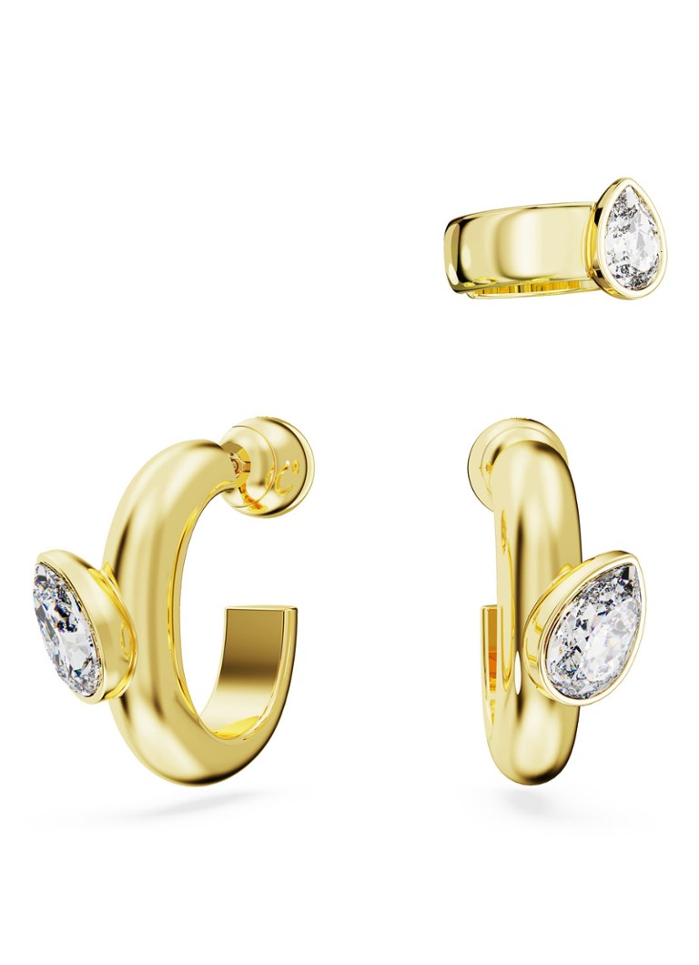 Swarovski Dextera oorringen en ear cuff verguld • Goud • de Bijenkorf
