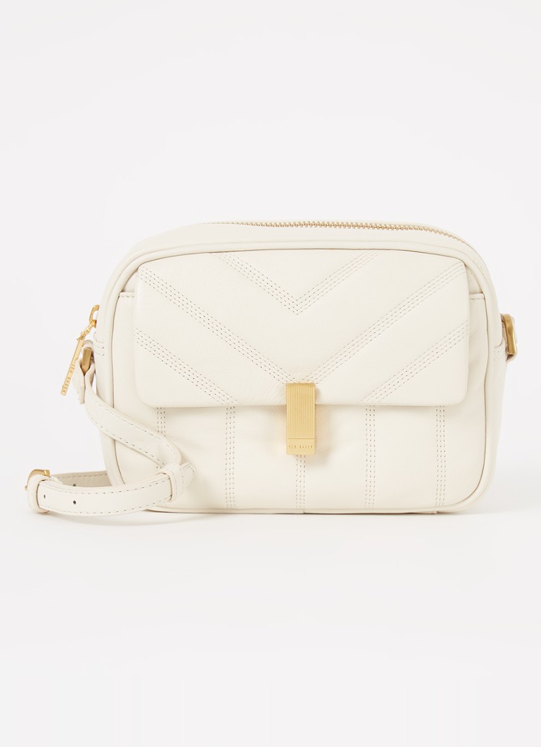 Ted Baker Ayalily crossbodytas van quilted leer • Gebroken wit • de ...