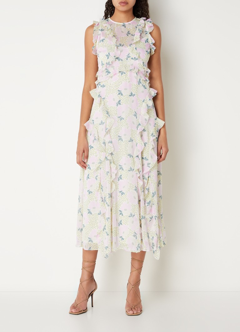 Ted Baker Calinia semi-transparante midi jurk met bloemenprint • Lila ...