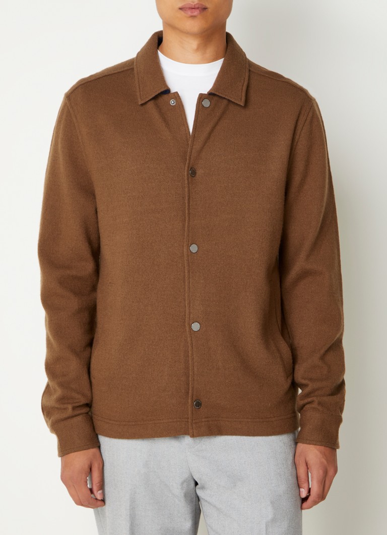 Ted Baker Eason fijngebreid vest van wol met steekzakken • Wijnrood ...