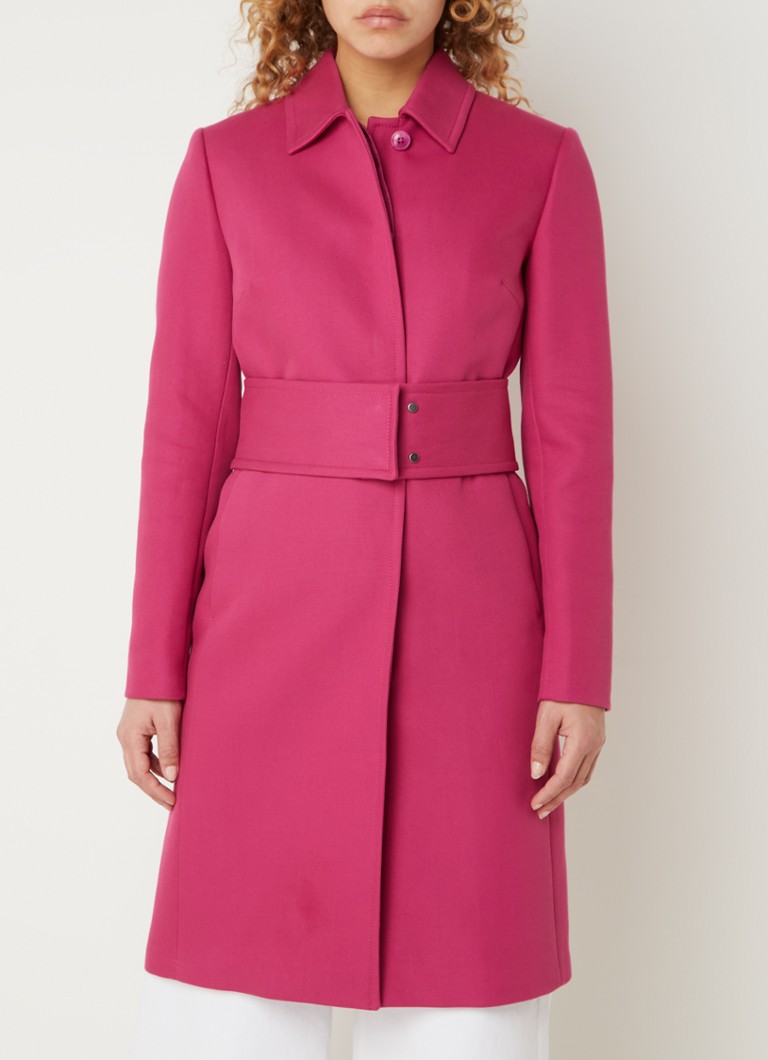 Ted Baker Isolde mantel van katoen met ceintuur • Donkerroze • de Bijenkorf