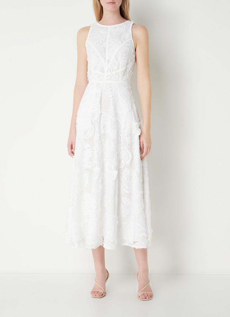 Ted Baker Ullaa mouwloze midi jurk met kant • Gebroken wit • de Bijenkorf